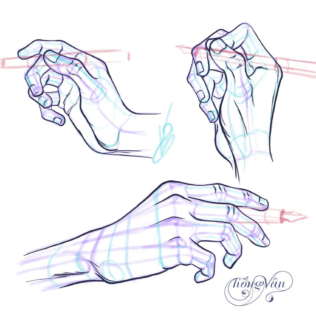 "Painting Reference" Human hand drawing reference shared by painter ...