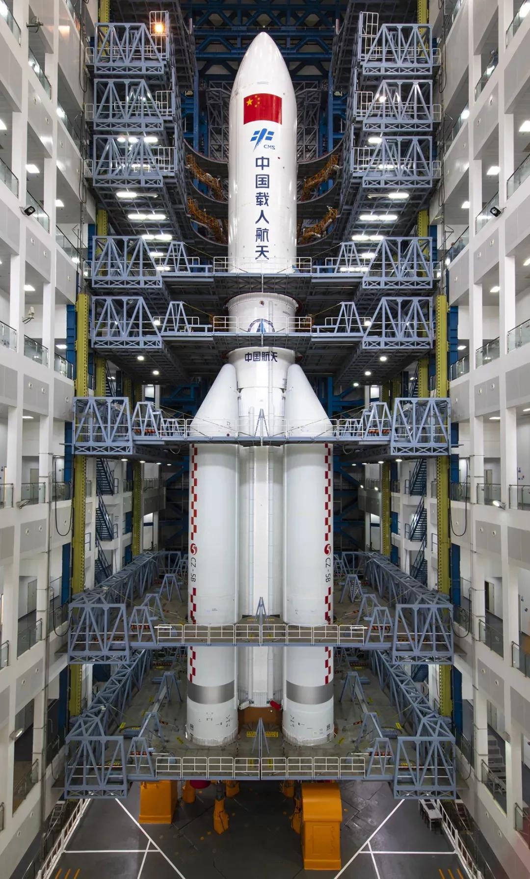 The second hair of the five-type Rockets arrived in Wenchang, will ...