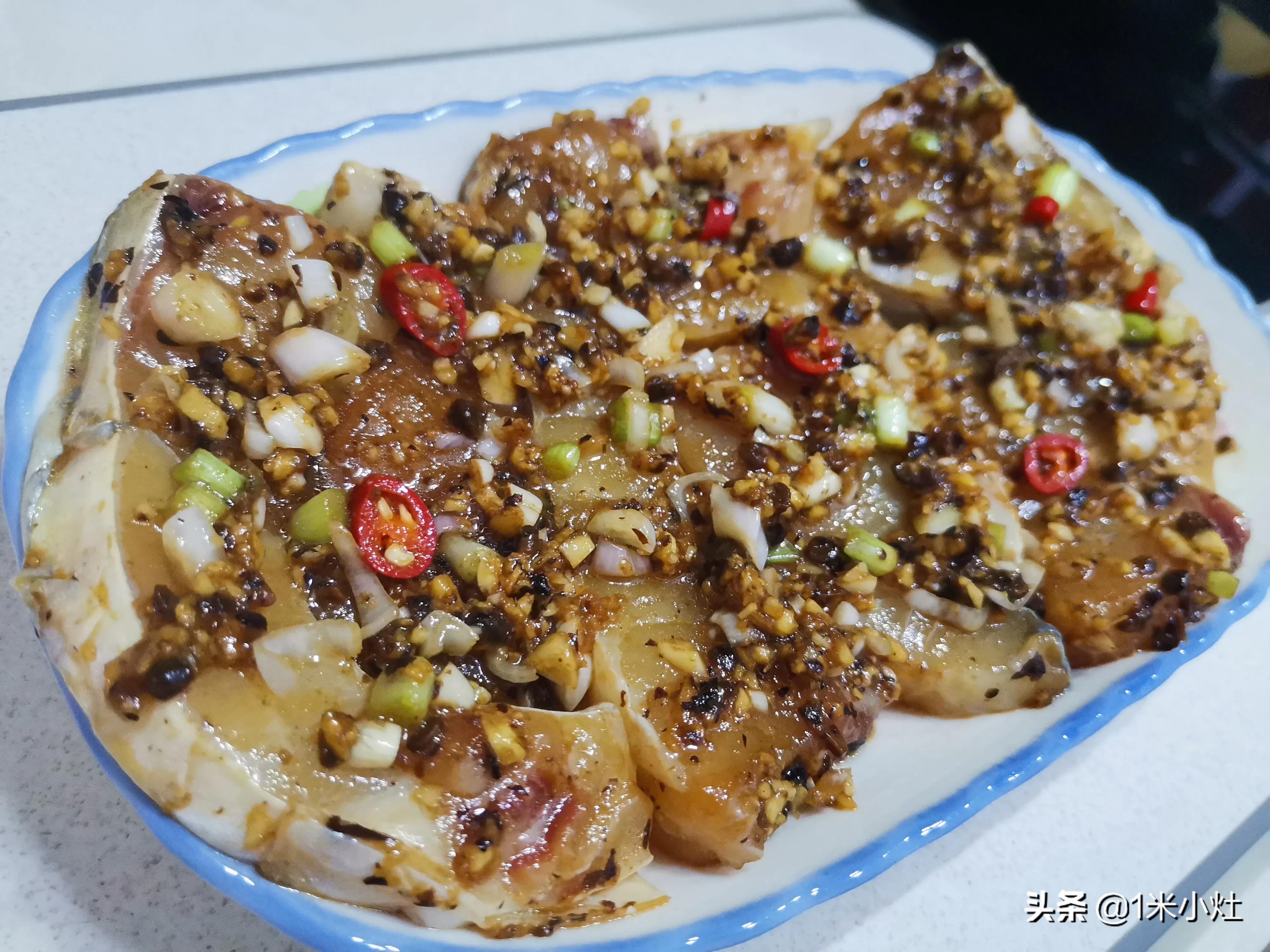 Cantonese-style steamed fish belly with black bean sauce, healthy ...