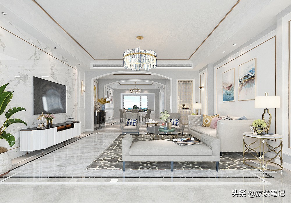 256 square meters of modern light luxury, exquisite, simple design is ...