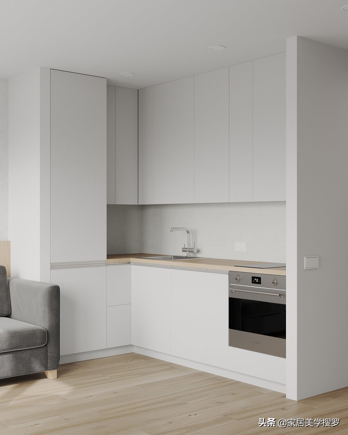 Clean, refreshing and compact home interior design under 40 square ...