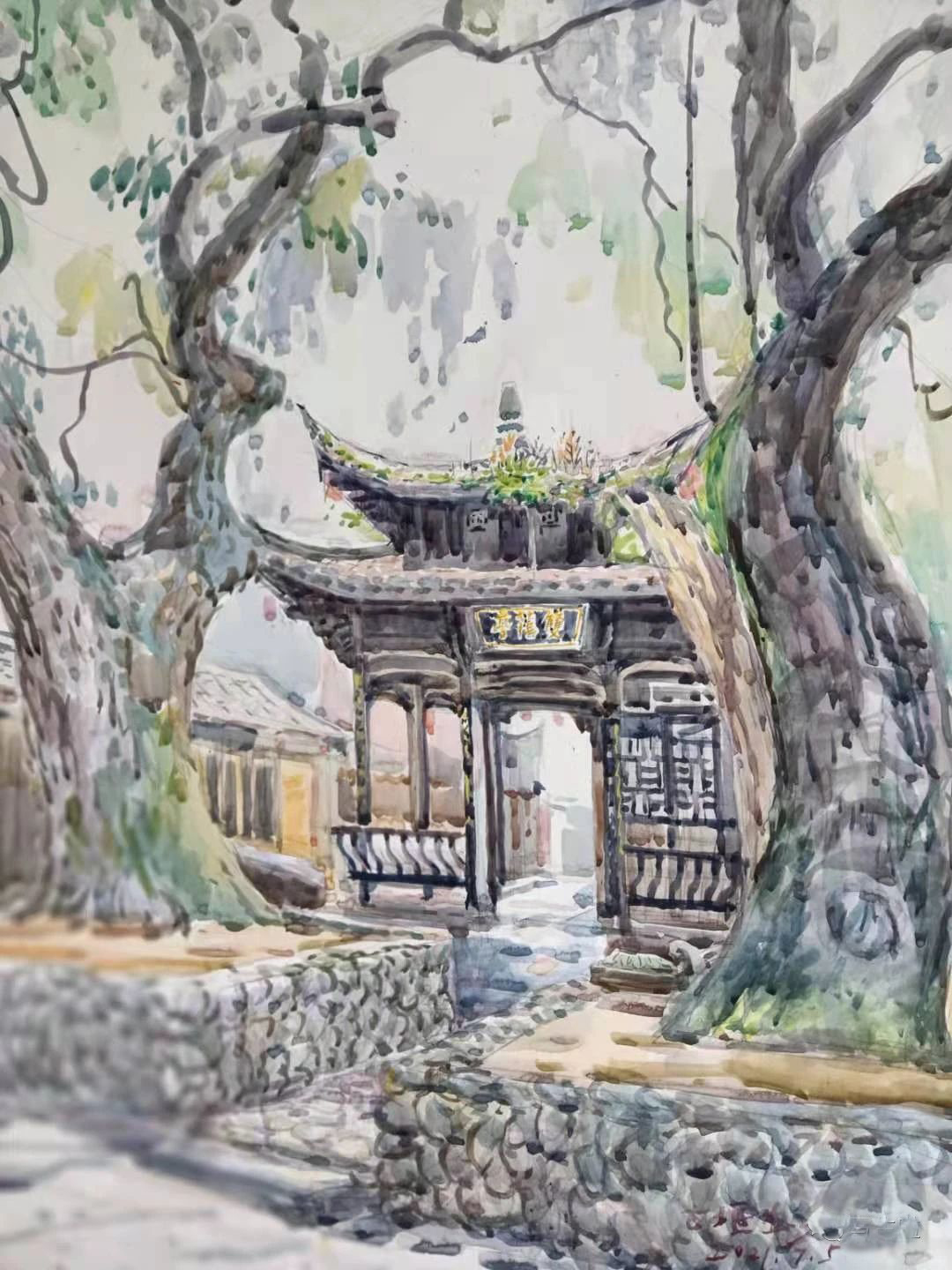Appreciation of Yin Wen's 2021 Songyang Watercolor Sketches - iNEWS