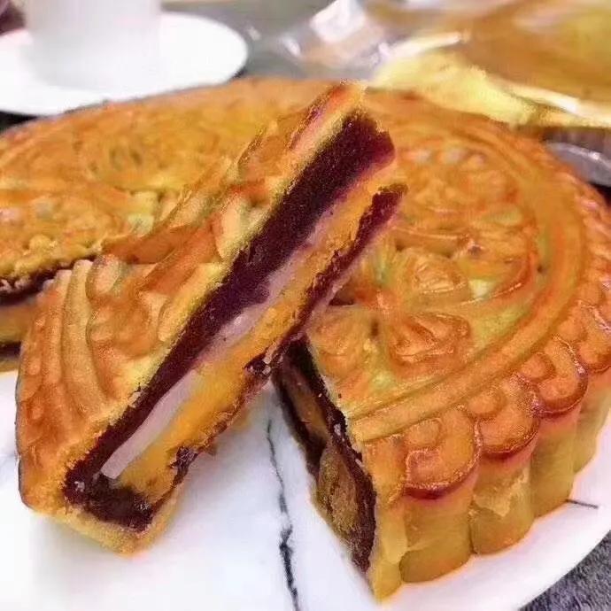Chaoshan Mooncake, Purple Sweet Potato, Red Bean and Taro Puree - iNEWS