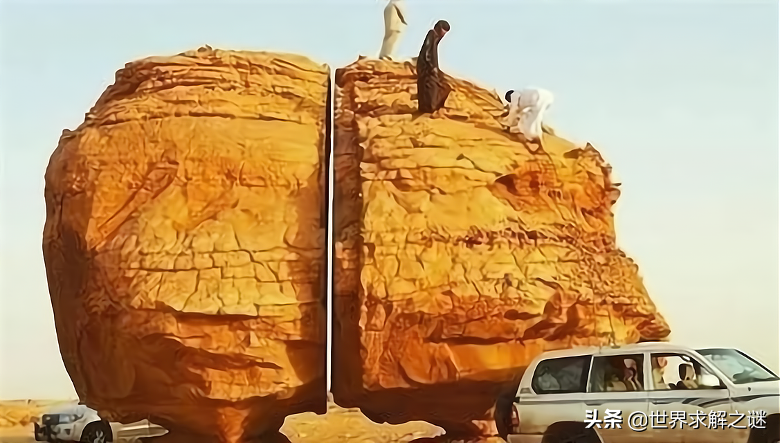 The boulder was cut in half, and the cut was strange. Expert: It might ...