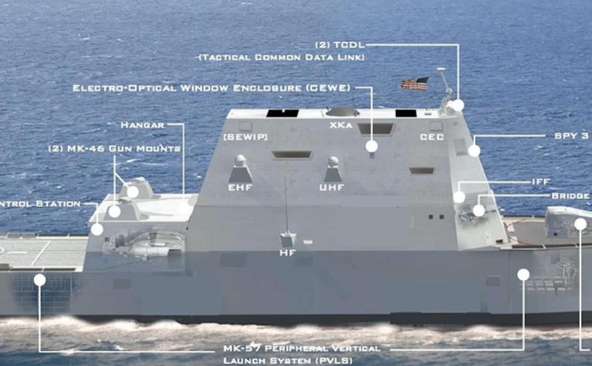 The next-generation US destroyer exposed, with a displacement of 12,000 ...