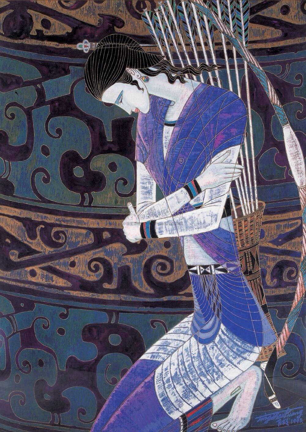 Appreciation of 26 fine works of modern heavy color painting master ...