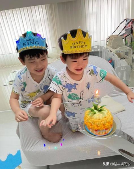 Ye Cuicui celebrated his son's birthday!The three guys are super cute ...