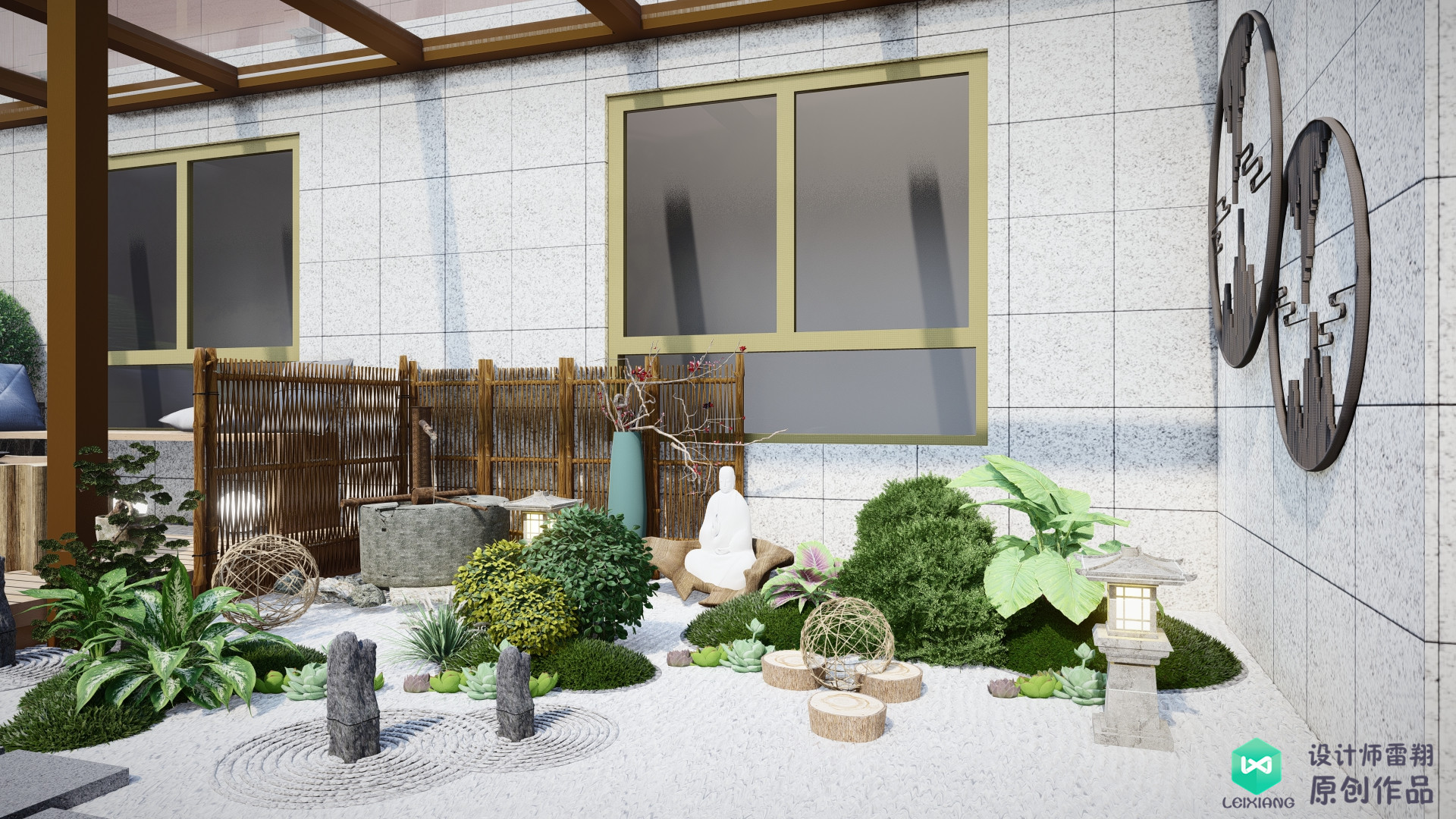 The 60㎡ sunken courtyard is popular in this design. The benefits are so ...