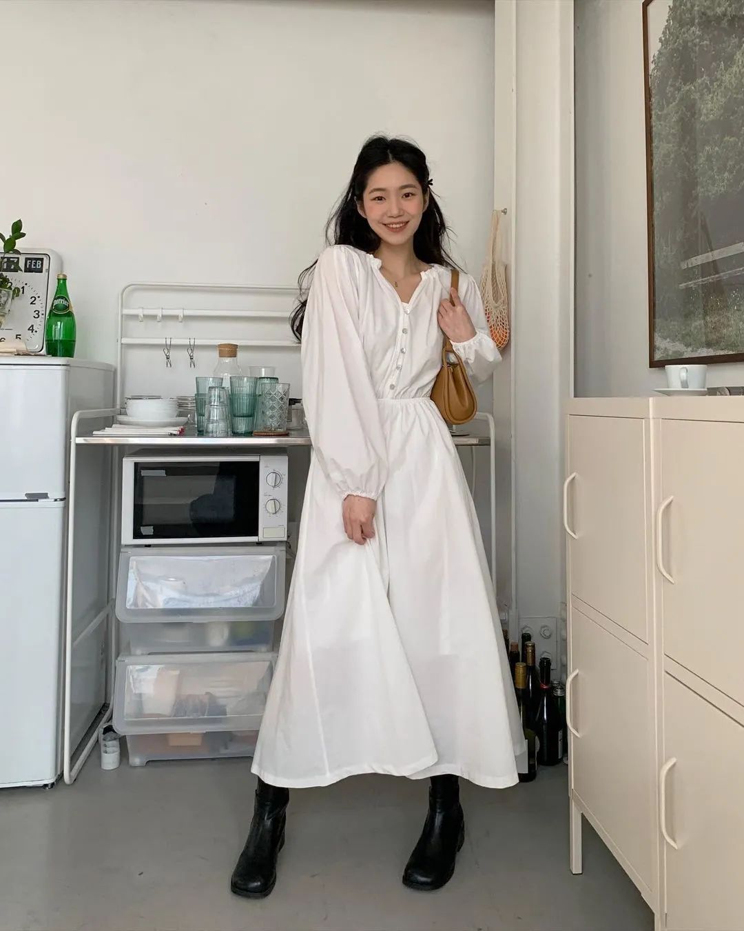 Korean girls love spring day wear, temperament age, wear beautiful to ...