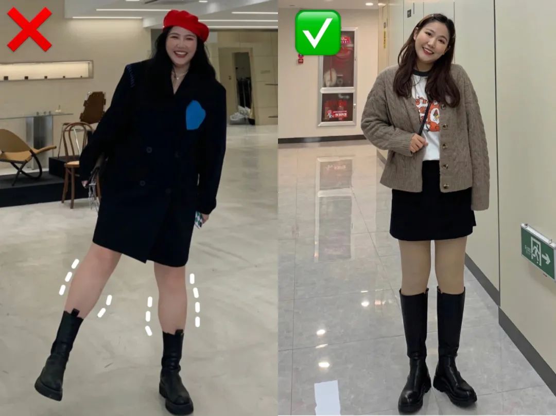 Girls with thick legs wear these boots, they look thin and beautiful ...