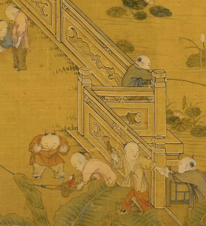 Leng Mei "Hundred Sons" from the series of court painters in the Qing ...