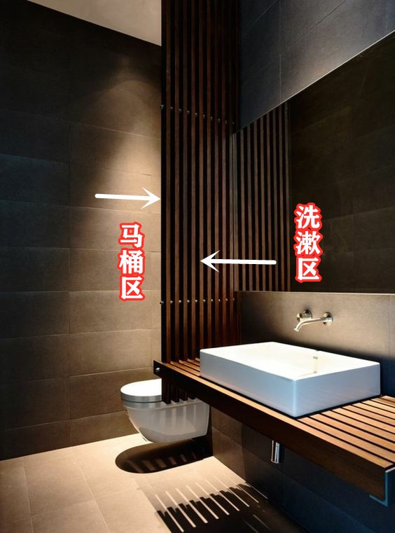 Find the trick of dry and wet separation, the toilet and the waslement ...
