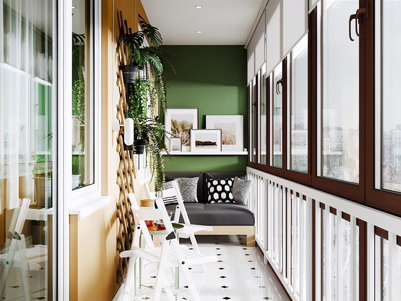 A small apartment of 32 square meters for couples, stylish decoration ...