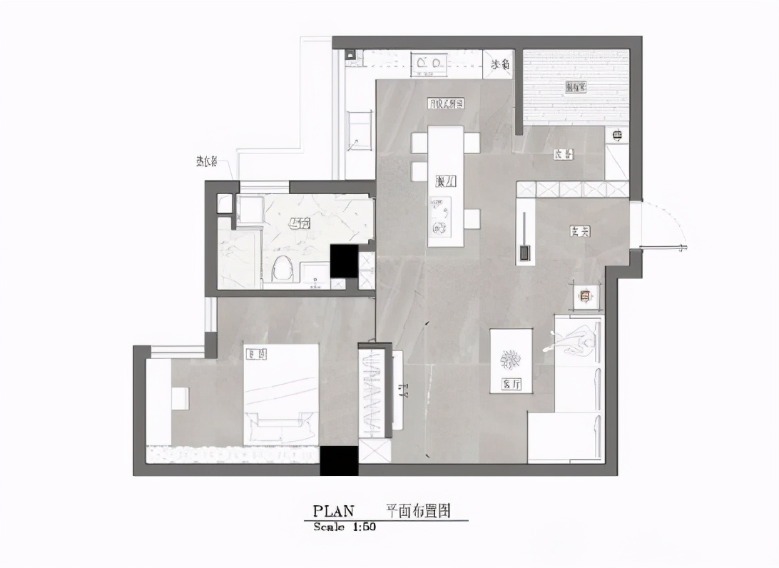 58 square meters two-bedroom small apartment, simple design is all the ...