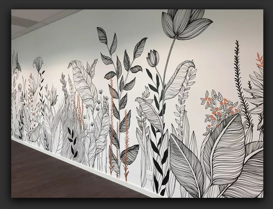 Use a marker to create a full sense of art on the wall - iNEWS
