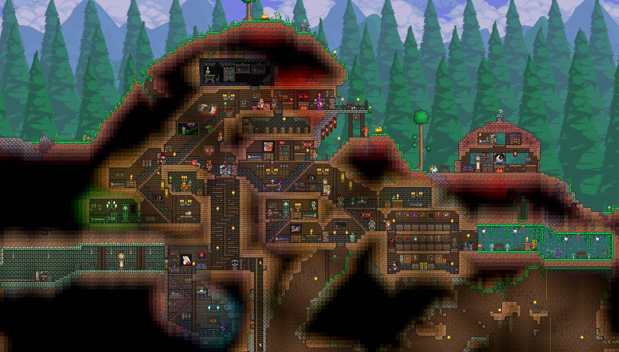 Build the base house in the air, Terraria players are really good at ...