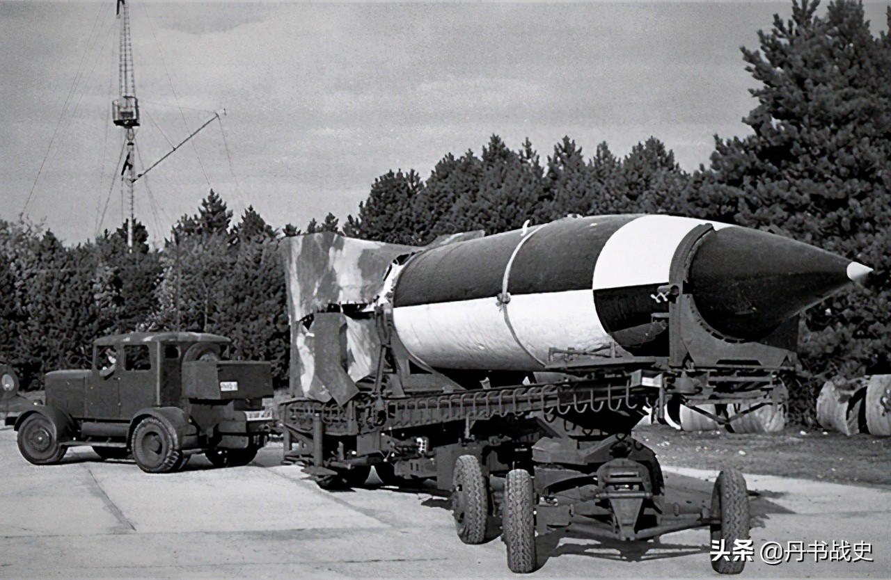 The exclusive "car" for the V-2 missile, a German Meillerwagen wheeled ...