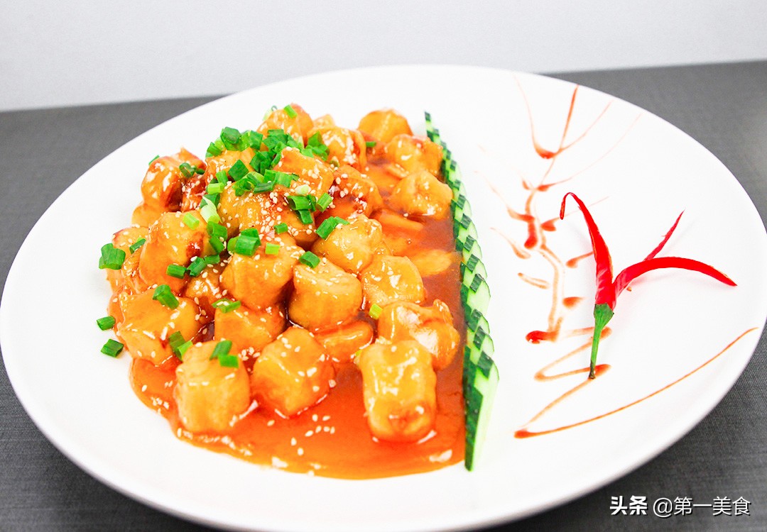 The traditional old dish "drag tofu", unique cooking skills, the tofu ...