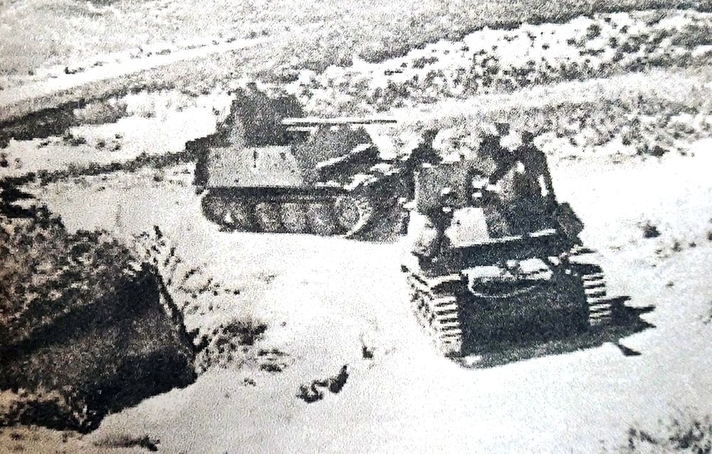 German tank destroyer of World War II "Weasel" anti-tank gun vehicle ...