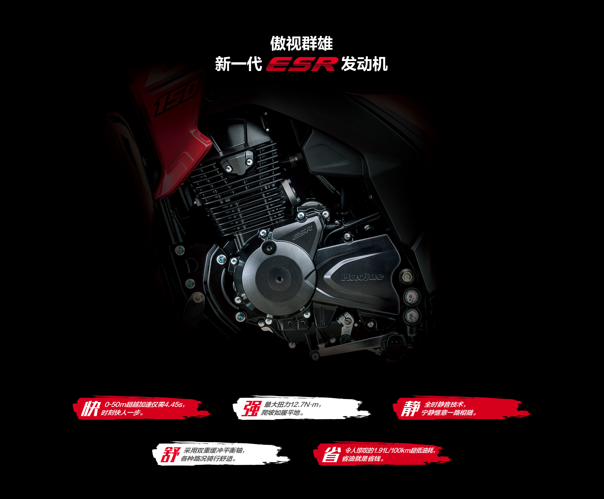 What do the TSR and ESR of Haojue engines represent?What are the ...