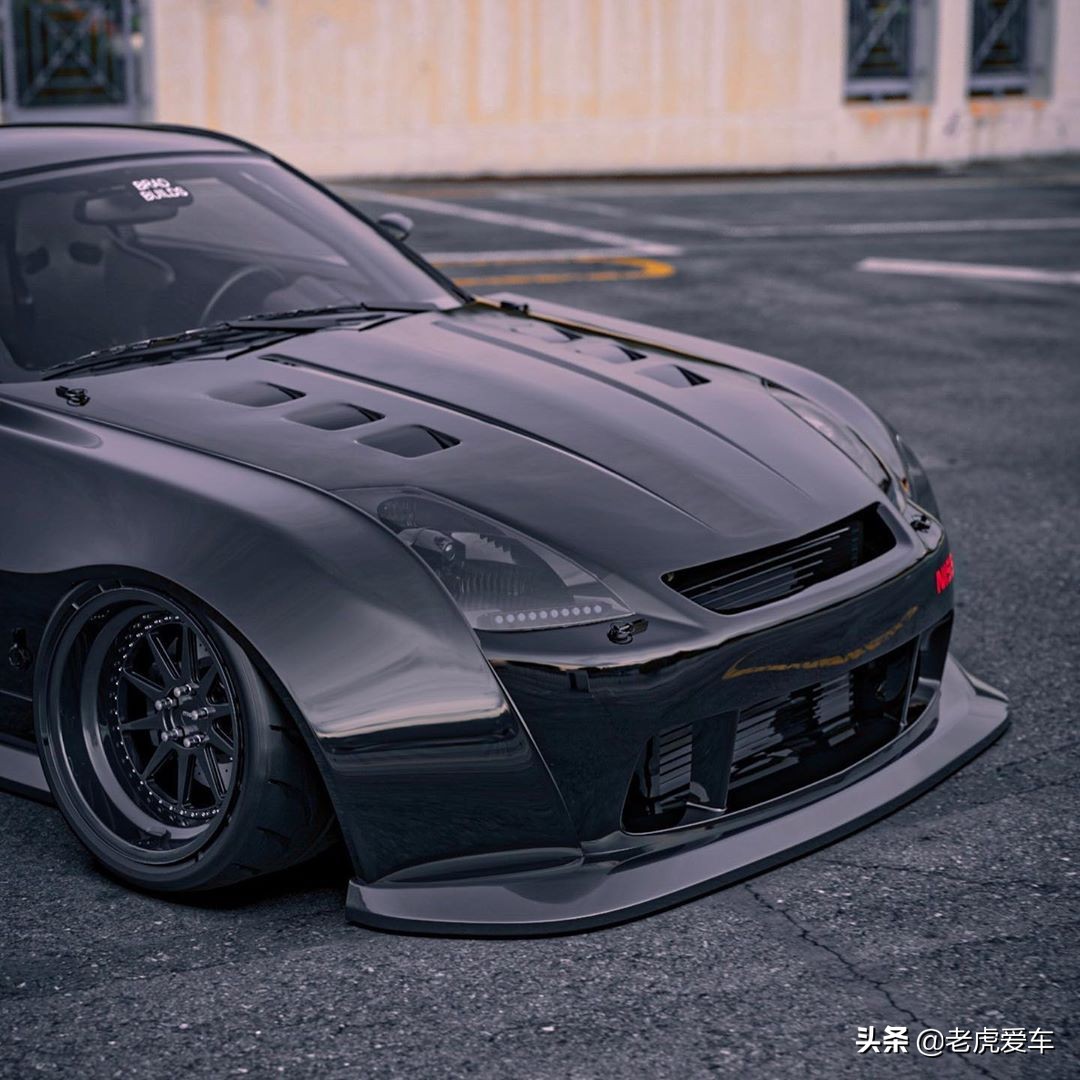 Ultra-wide wide-body modification, Nissan 350Z, Black Samurai sports ...