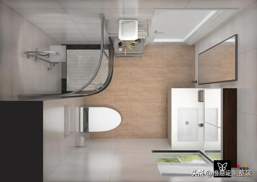 The 4m2 bathroom is so perfect, just copy it for the small apartment ...