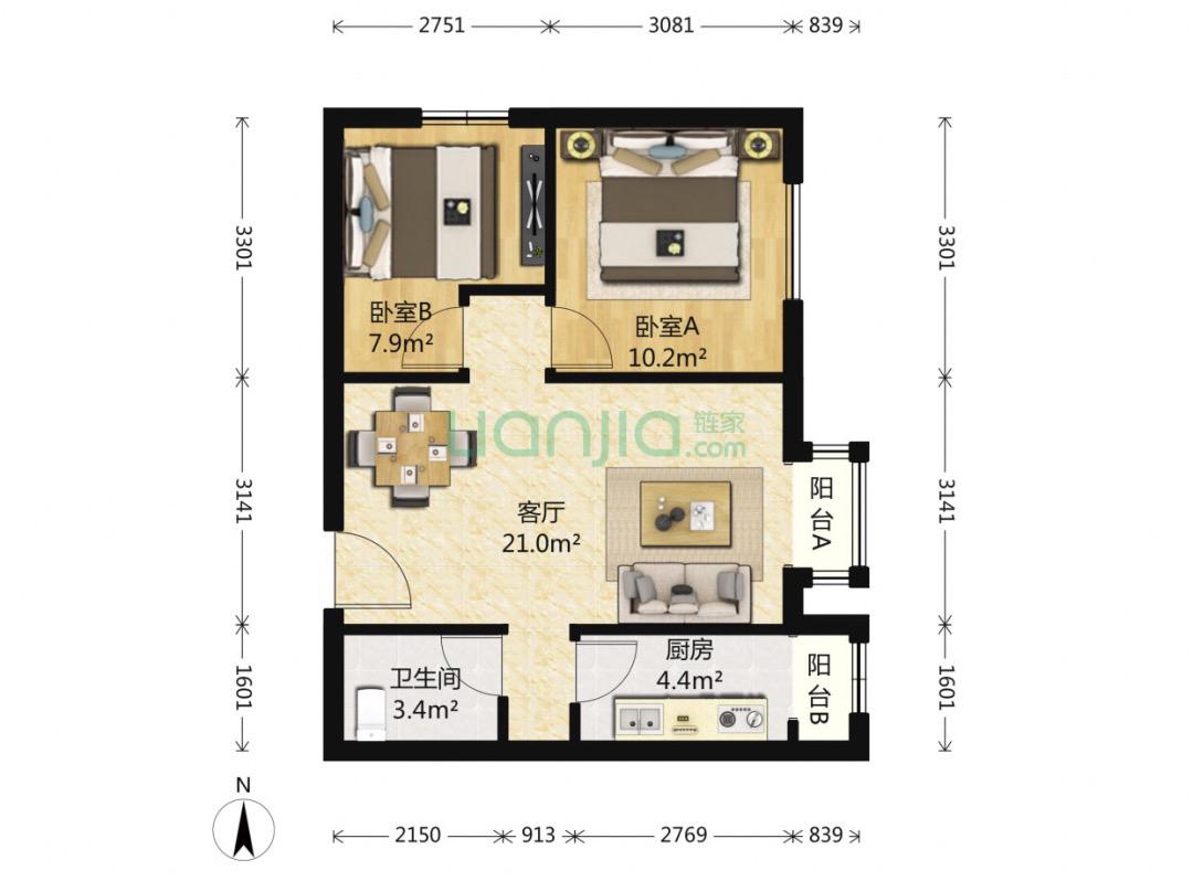 The 56-square-meter house is transformed into 90-square-meter after ...