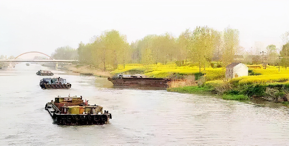 The excavation and changes of the Shanyang River (Jiangdu, Yangzhou ...
