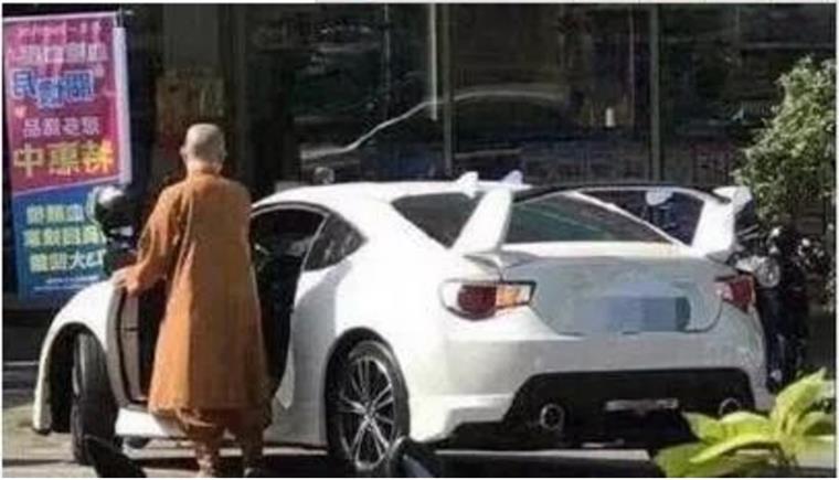The monk was exposed to drinking and eating meat, driving a luxury car ...