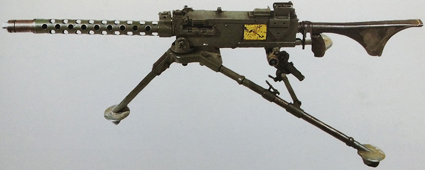 The M1919 heavy machine gun of American light weapons of World War II ...
