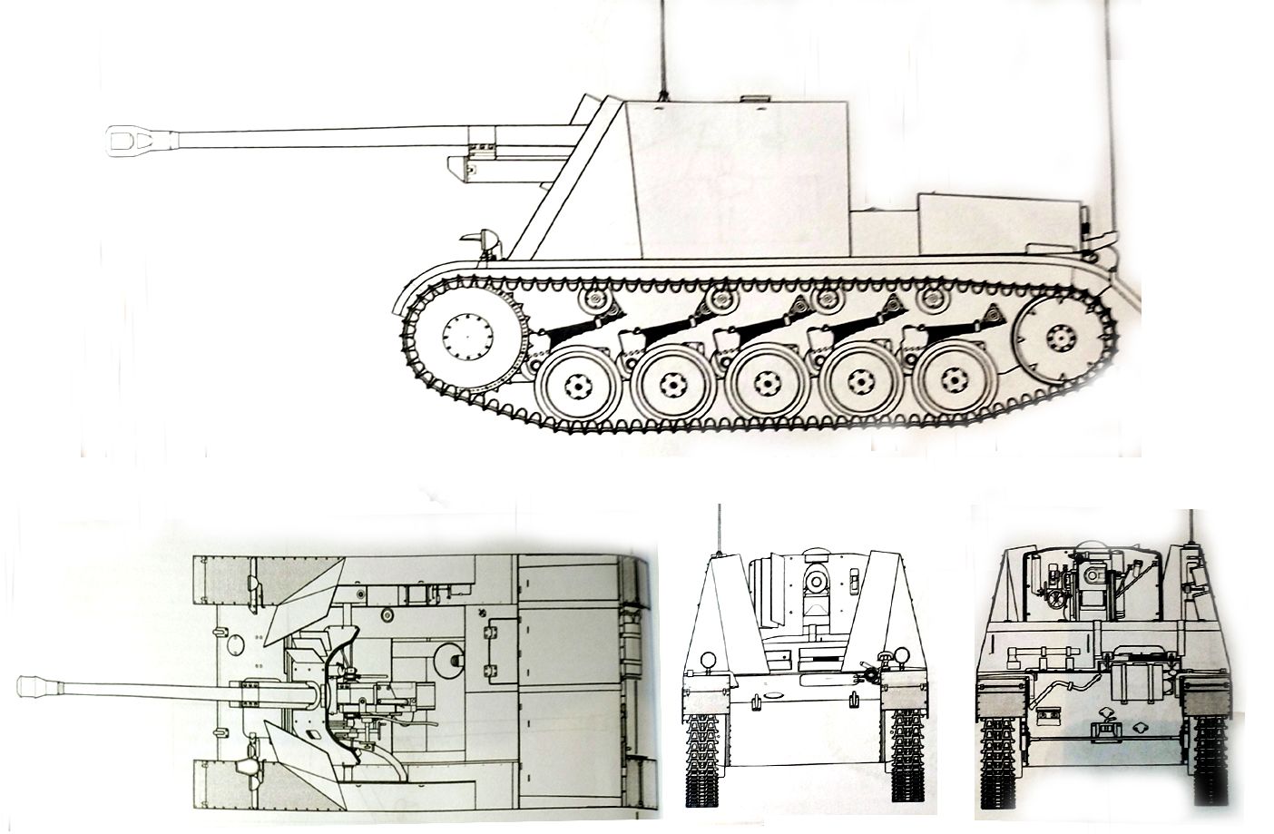 German tank destroyer of World War II "Weasel" anti-tank gun vehicle ...