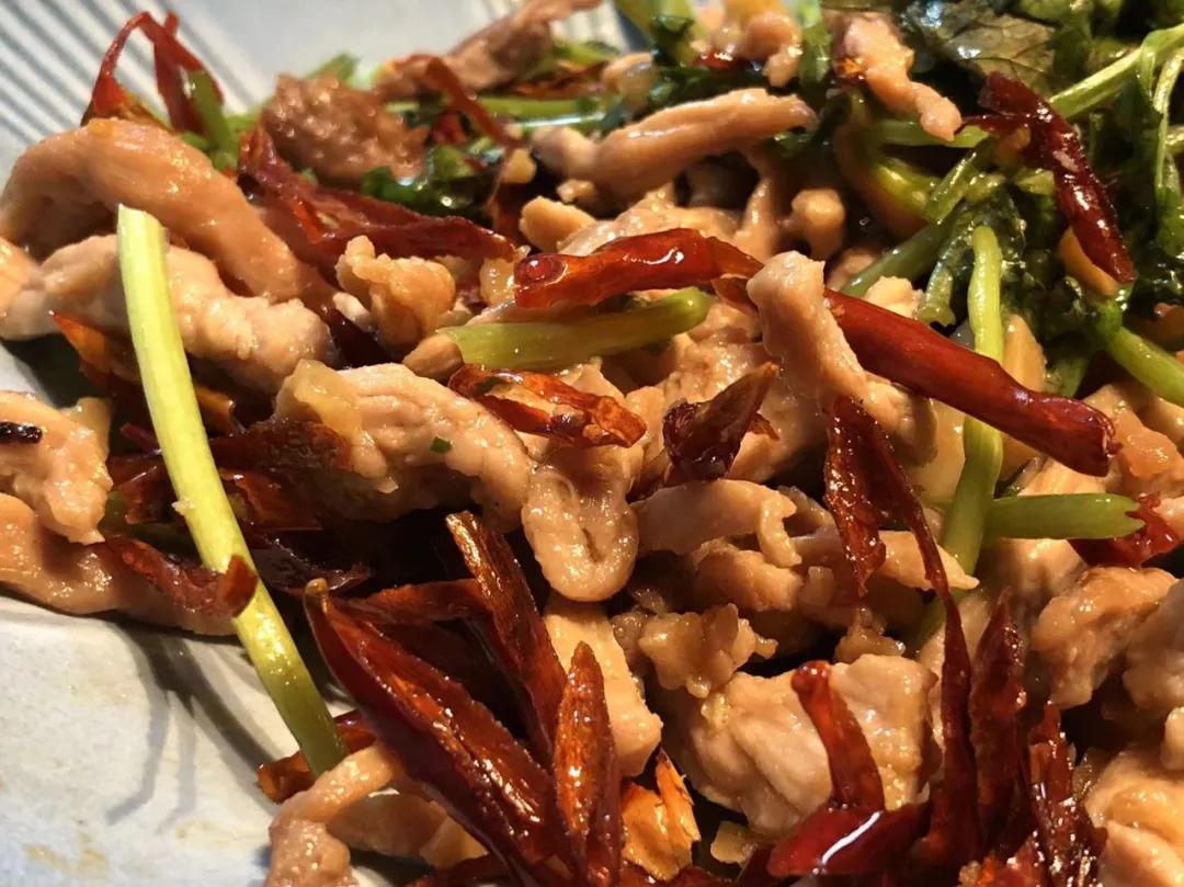 Chao Dad's lunch record on September 30, spicy shredded pork, boiled ...