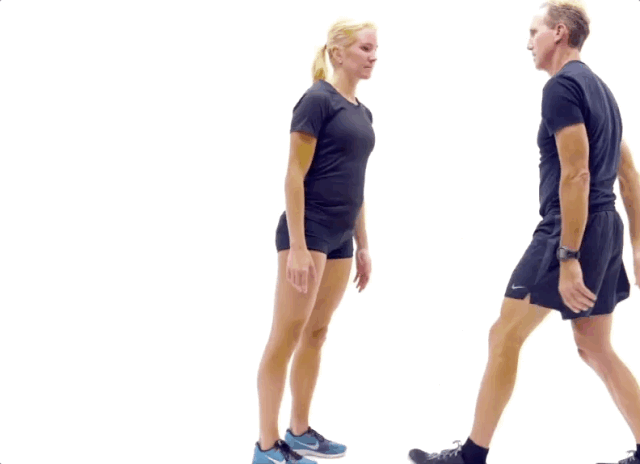Combine the key running posture, drop and pull up of posture running ...