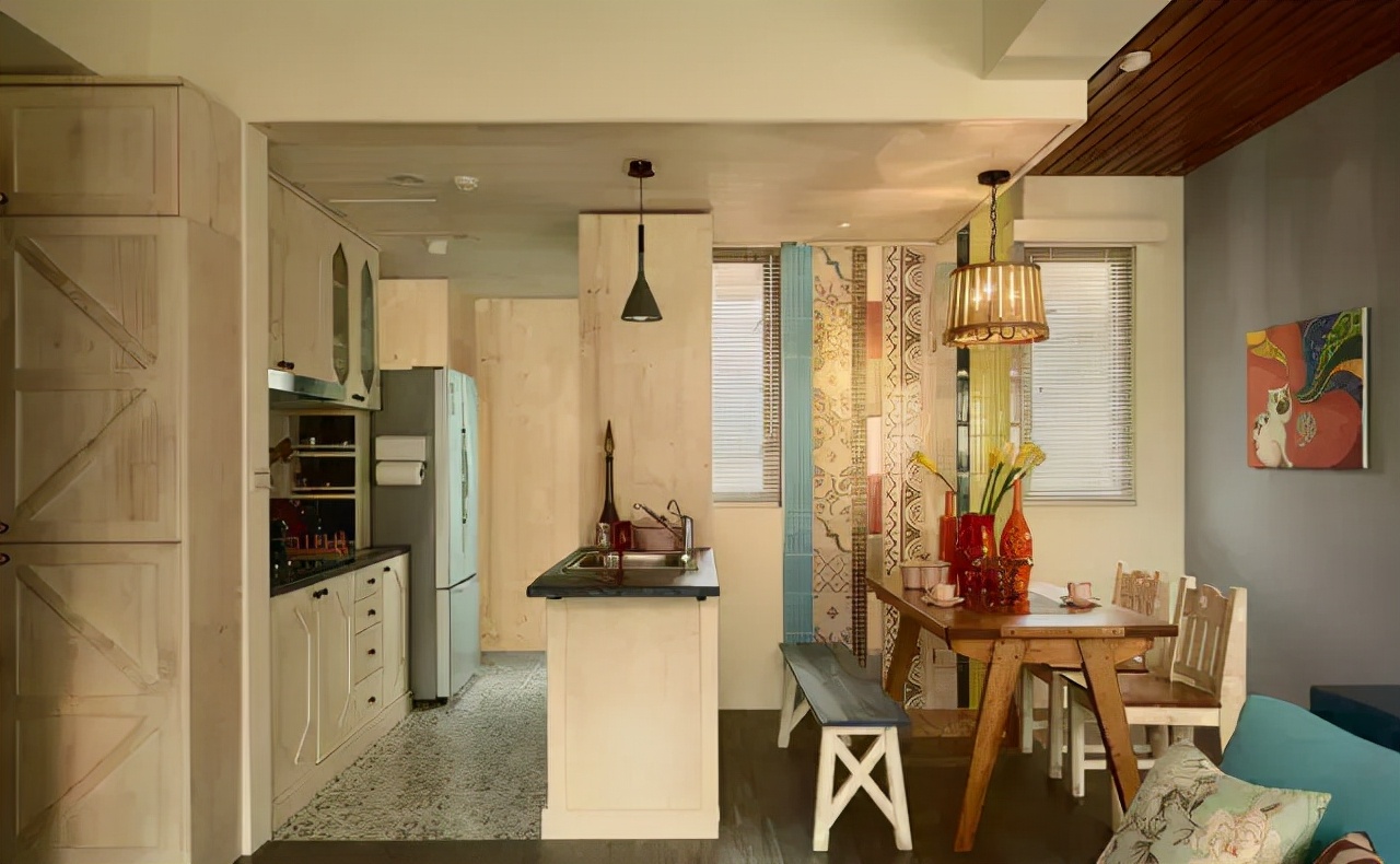 The 86-square-meter two-bedroom apartment is very beautiful. This is ...