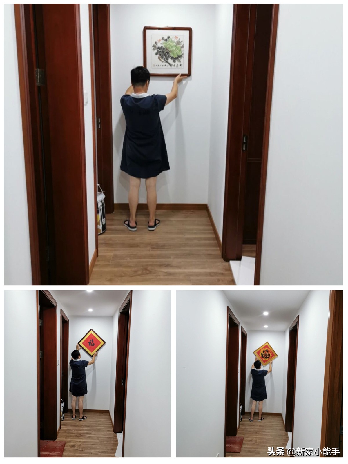 The 84-square-meter small three-bedroom apartment is decorated in a ...