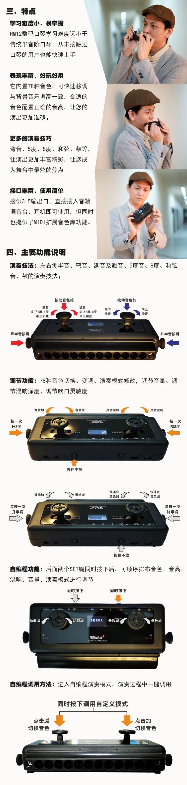The world's first digital harmonica Mozka HM12 will be released soon ...