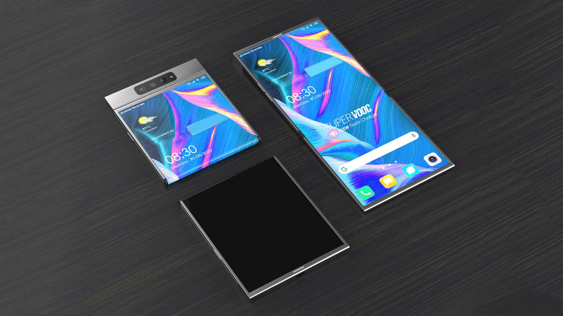 OPPO folding concept machine, using the up and down fold design, this ...