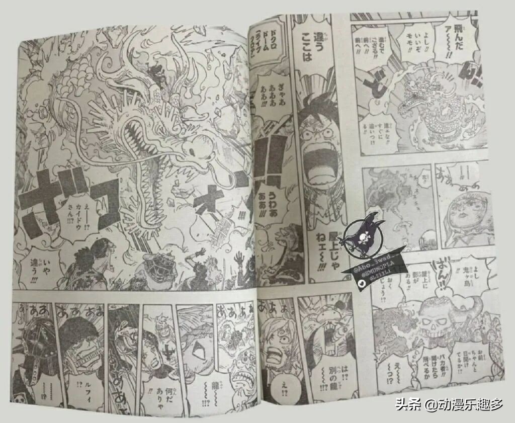 One Piece Chapter 1025 Comics: Figure of Double Dragons (Momonosuke and ...