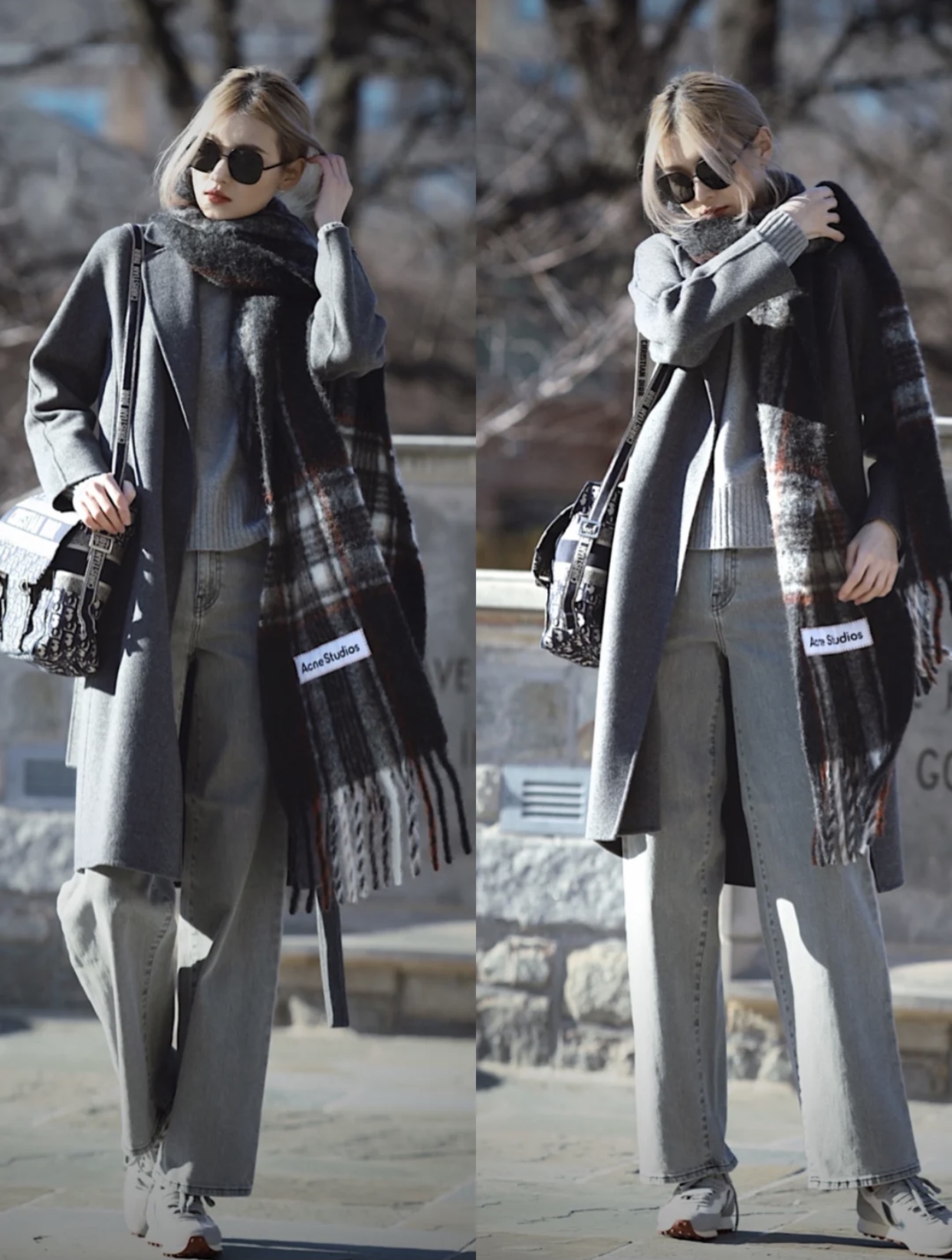 Fashionable temperament collocation cp: scarf + coat, elegant, advanced ...