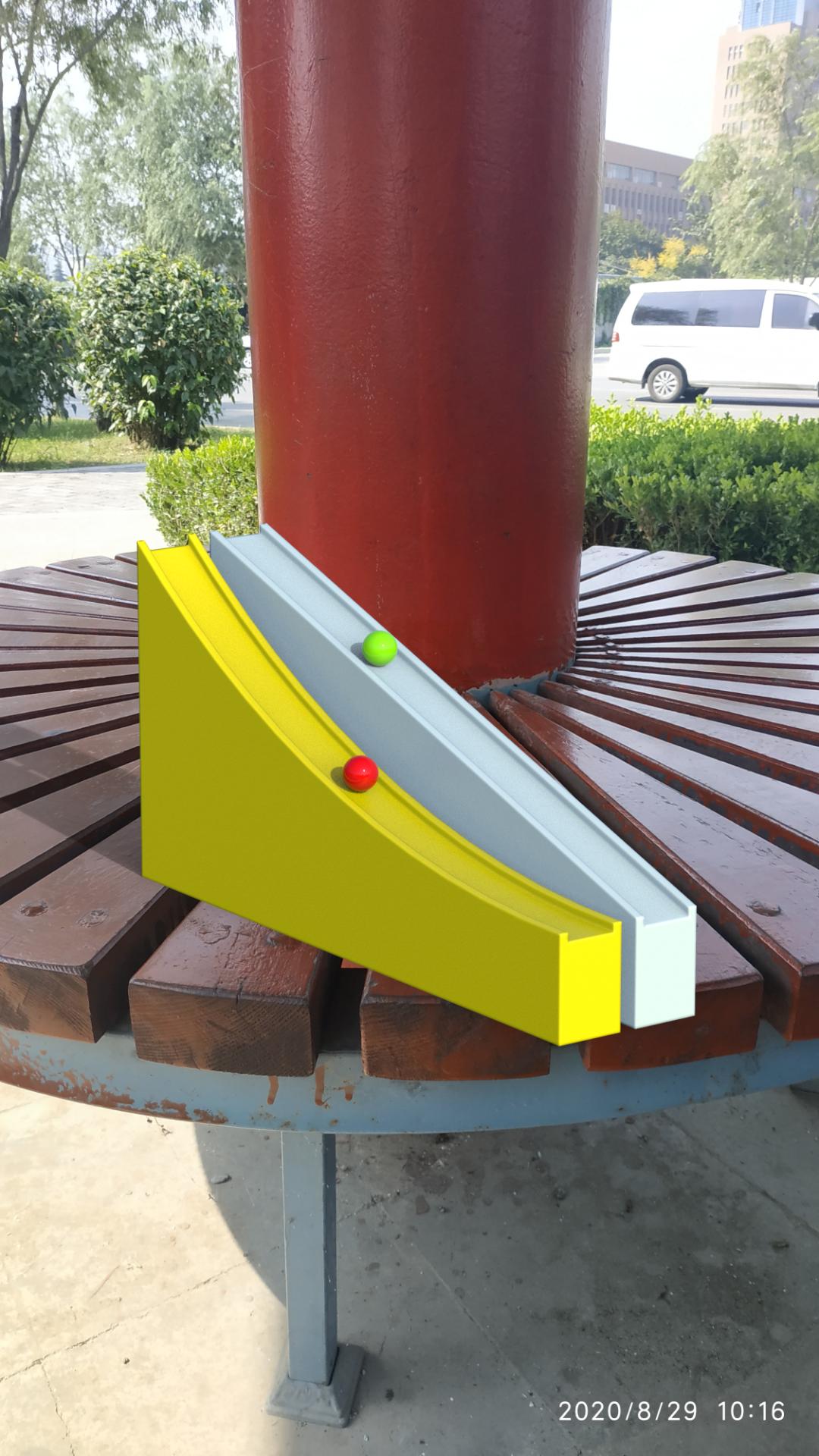 Use SolidWorks to verify the slope and the fastest descent line, which ...
