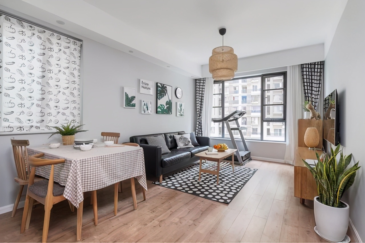 A small home with a Nordic style of 70 square meters, the gray is calm ...