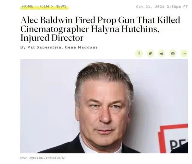The Hollywood actor shot the cameraman and killed his gun. Is this just ...