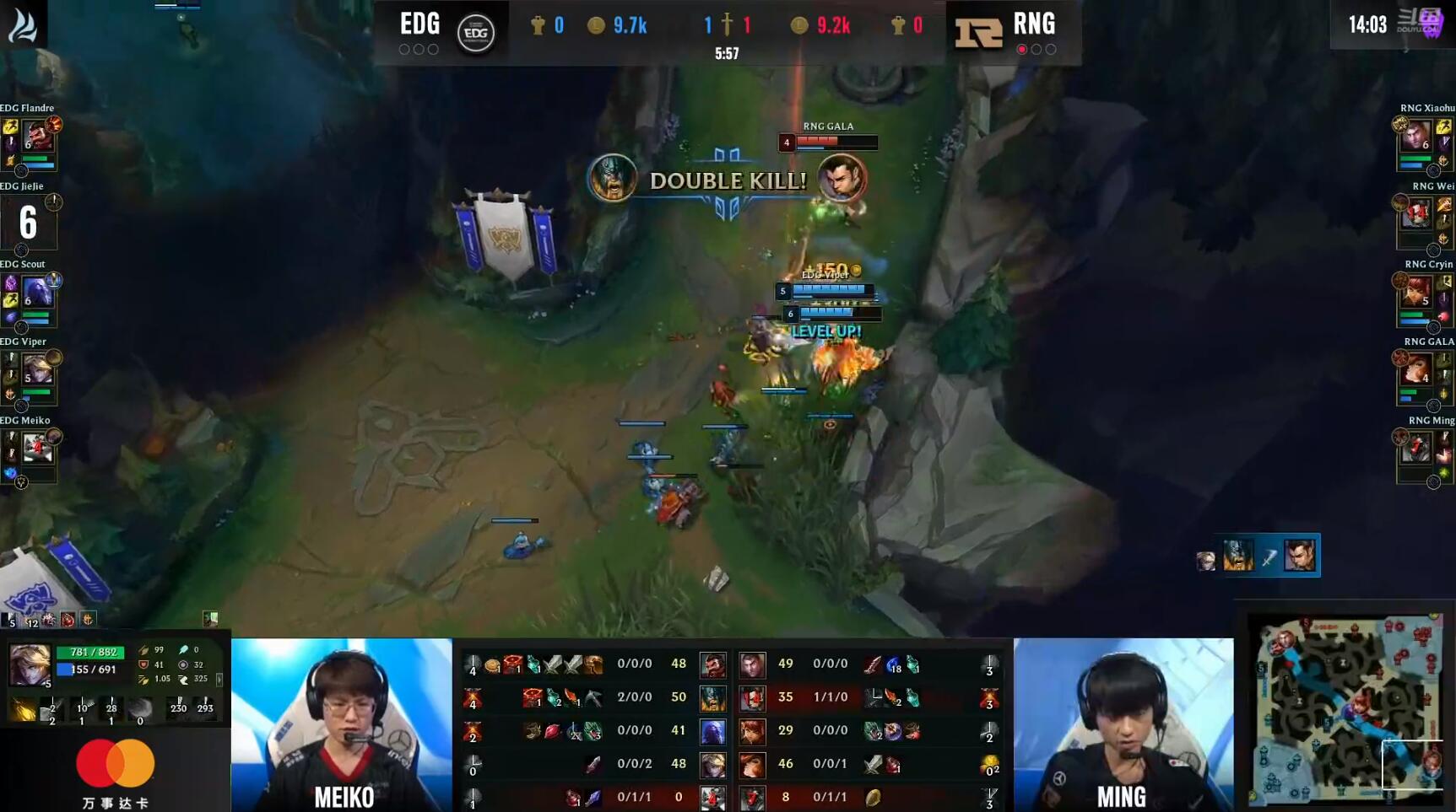 EDG succeeded in catching cats 3:2 and defeated RNG Cryin with difficulty, Annie debuted and ...