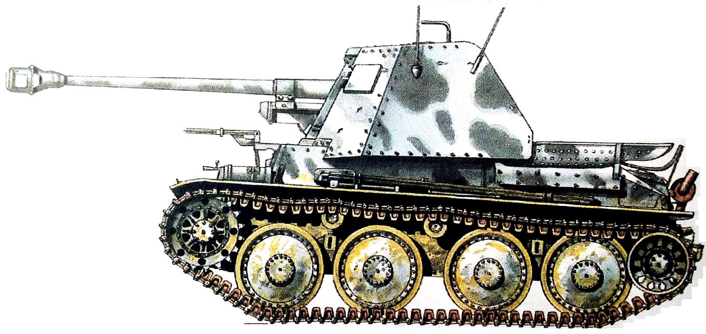 German tank destroyer of World War II "Weasel" anti-tank gun vehicle ...