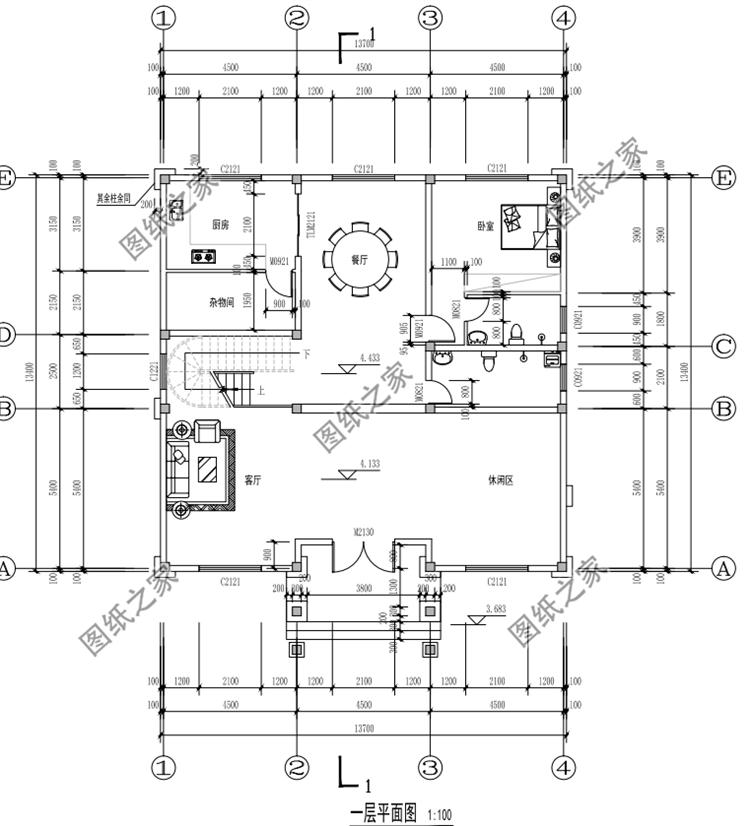 160 square meters three-storey house design drawing, with a sloped roof ...