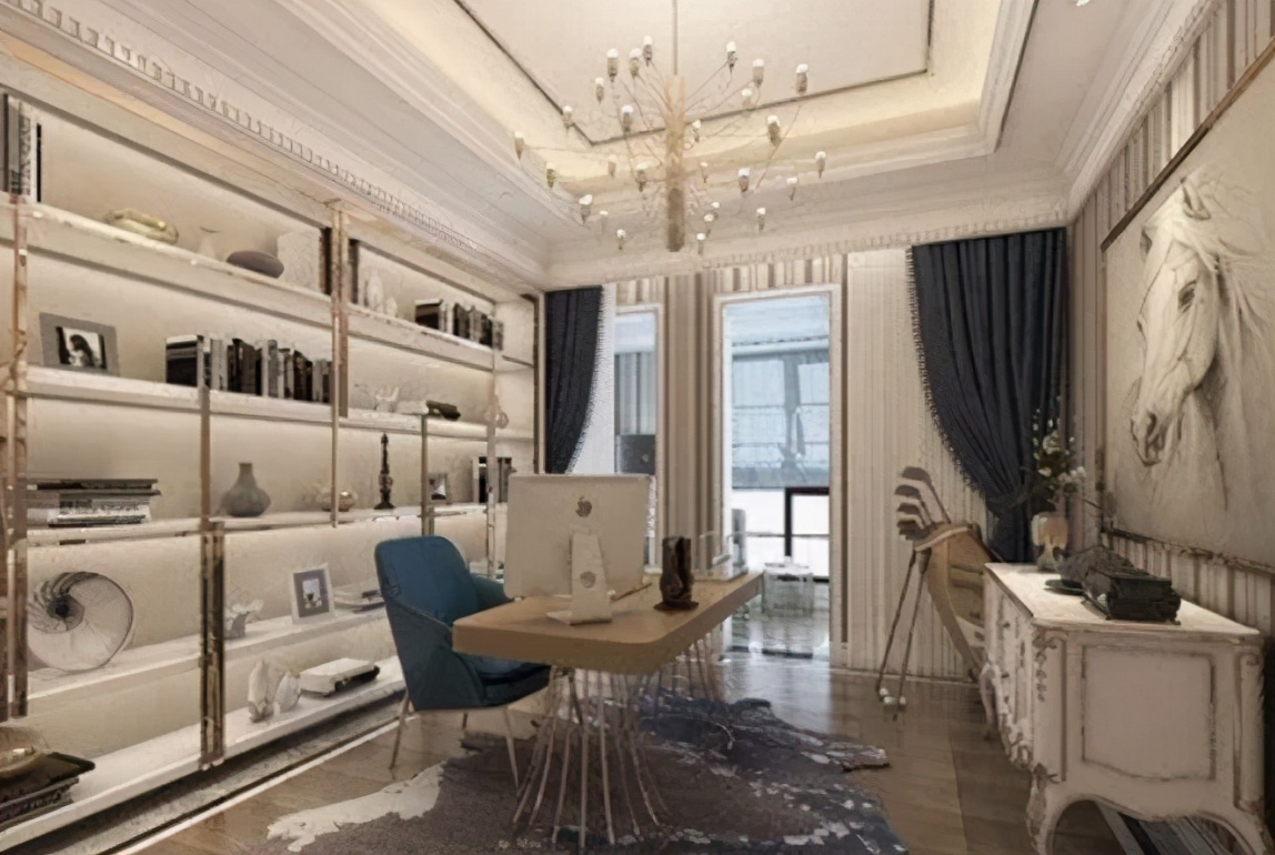 I think the French style study room should be designed like this, what ...