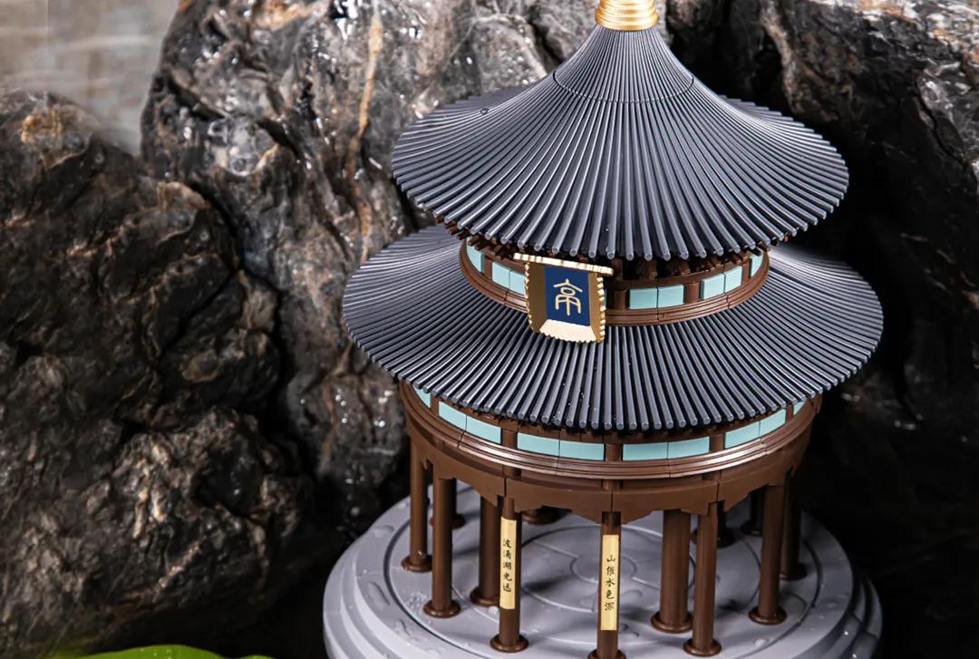 The mortise and tenon building block double-eave pavilion that belongs ...