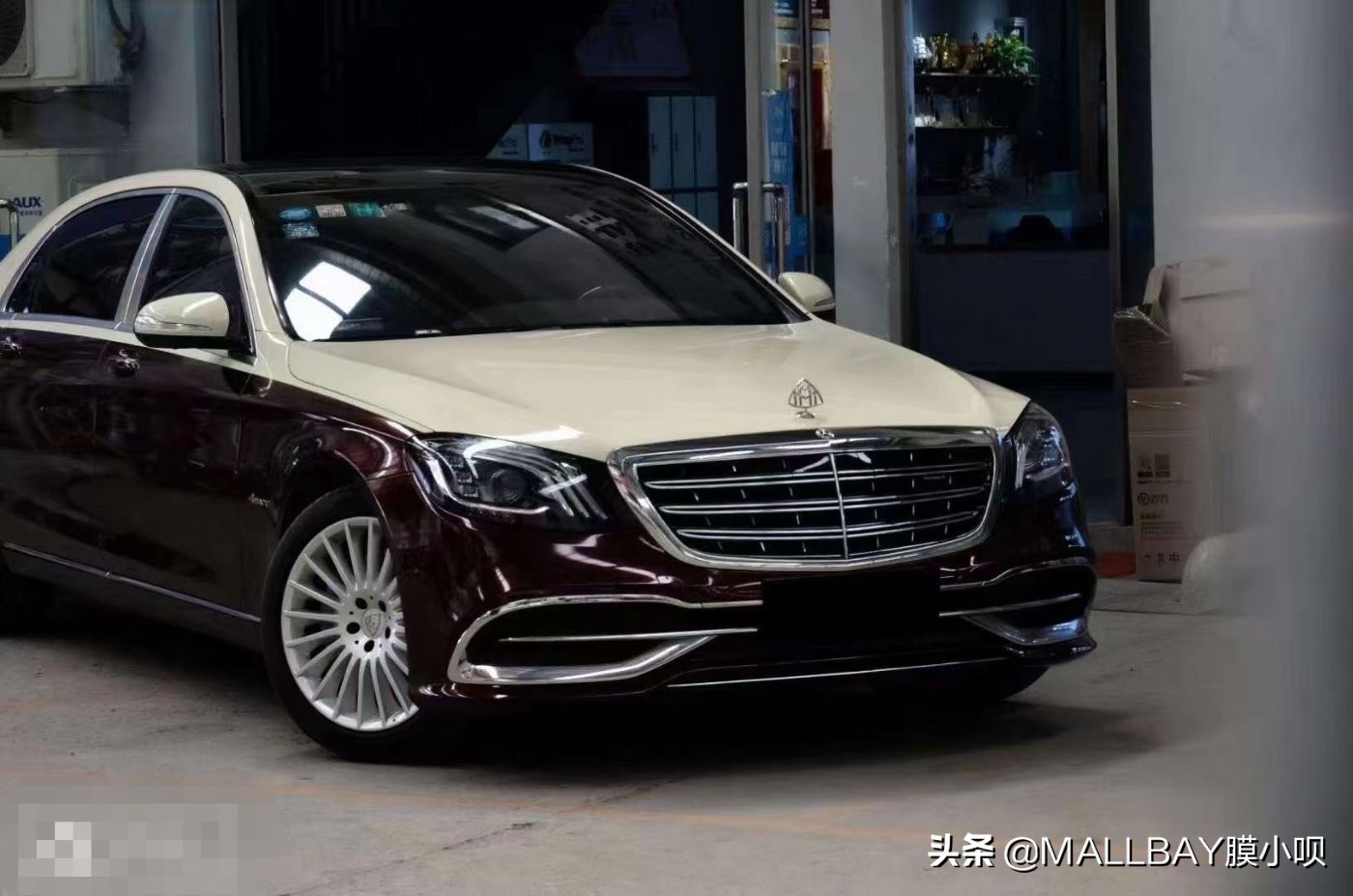 Maybach change color, Sahara yellow + metallic black rose color, this ...