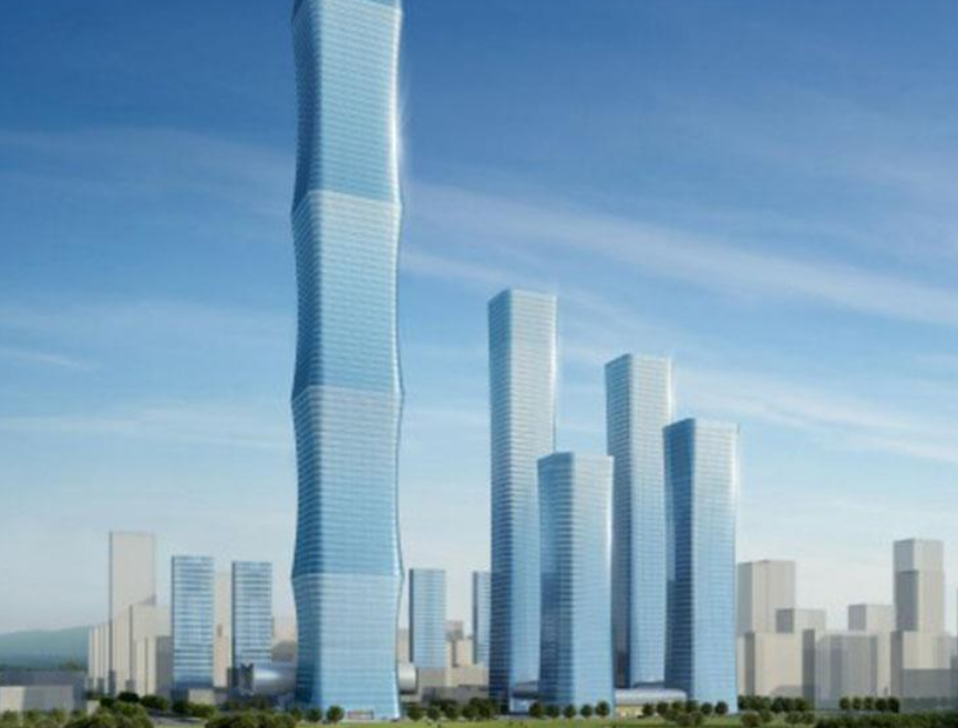 The tallest building in Hefei, with a height of 518 meters and a cost ...
