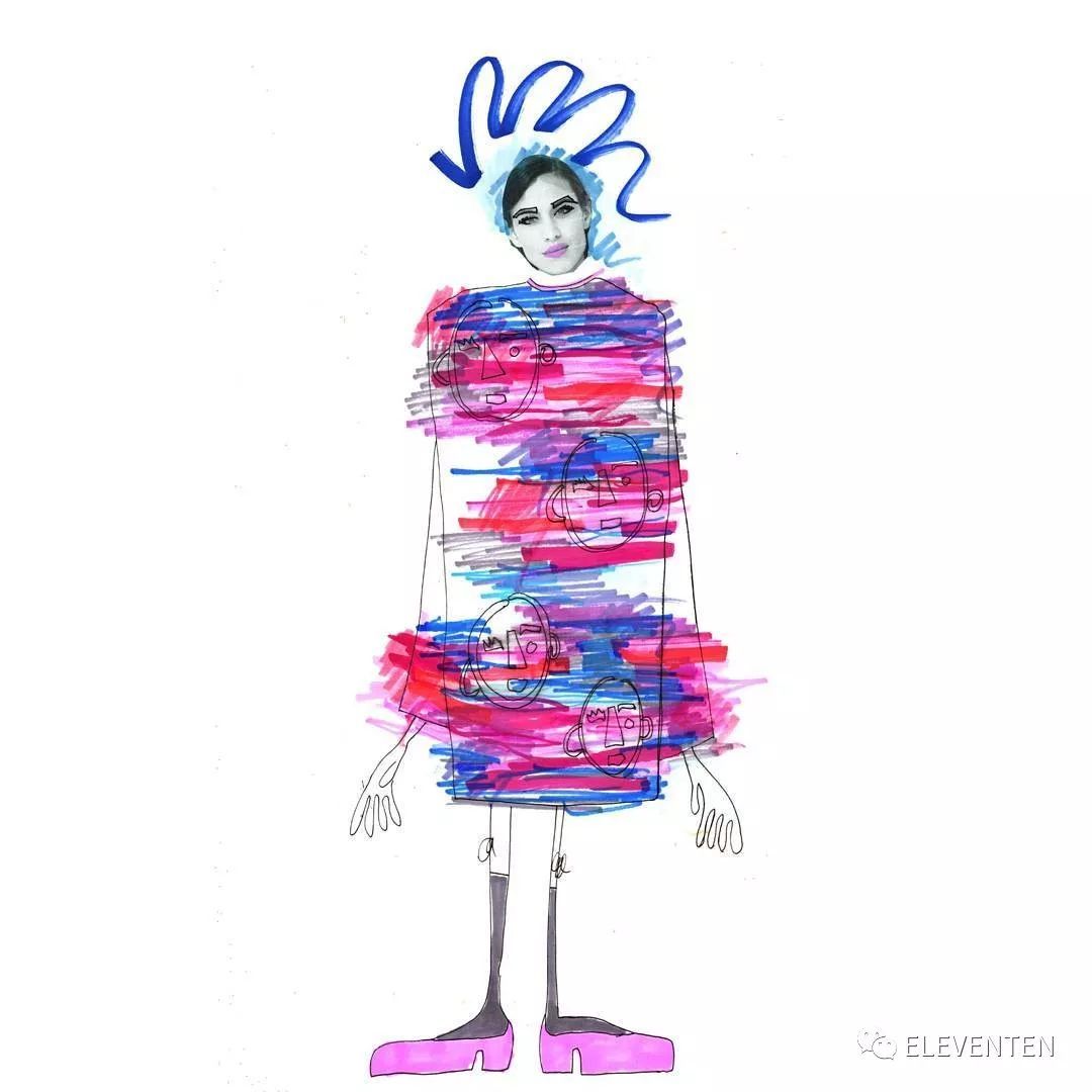 Fashion illustrator's grotesque aesthetics, painted like this, Saint ...